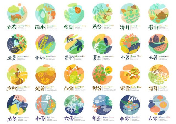 Zhejiang artist's logo designs for 24 Solar Terms shine at UN ...